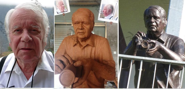 Custom made life size personalized bronze statues from photo outdoor ...